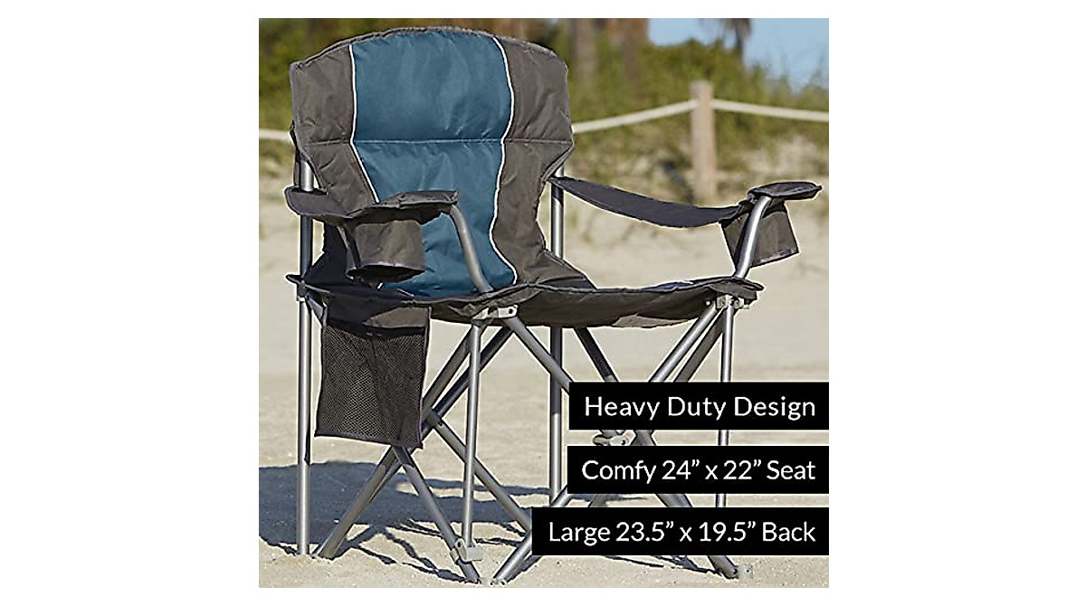 LivingXL Heavy Duty Portable Chair - Max 500lb Capacity for Outdoors