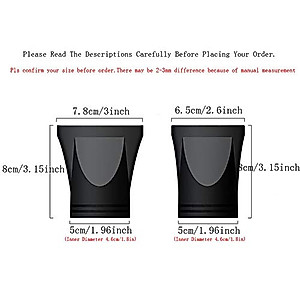 2PCS(Not Universal) Black Plastic Salon Hair Dryer Nozzle Replacement Narrow Concentrator Replacement Blow Flat Hair Drying Nozzle Special for Diameter 4.5cm