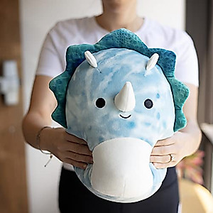 Squishmallows 10" Jerome The Triceratops - Officially Licensed Kellytoy Plush - Collectible Soft & Squishy Dinosaur Stuffed Animal Toy - Add to Your Squad - Gift for Kids, Girls & Boys - 10 Inch