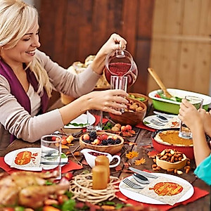 Korlon Tec 36PCS Thanksgiving Cutlery Holder Gold Foil Thanksgiving Table Decor, Thanksgiving Utensil Holder Gifts Set Autumn Fall Harvest Party Favor Dinner Table Decorations