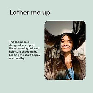 hers Triple Threat Shampoo 2 Pack - Thickening Shampoo for Women with Biotin, Saw Palmetto, Pumpkin Seed Oil - Reduces Shedding - Light Rose Scent - 2 Pack, 6.4oz