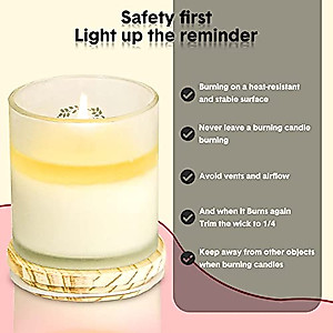 Scented Candles Gift Set for Women: Aromatherapy Candles for Home Rose Scented Natural Soy Wax Jar Candle Sets 2 Pack 6oz 40 Hour Burn Time Use for Stress Relief Relaxation Bath Yoga Birthday