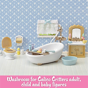 Calico Critters Country Bathroom Set - Toy Dollhouse Furniture and Accessories Set for Ages 3+