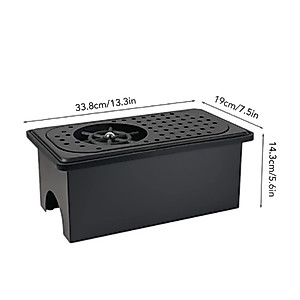 Pitcher Rinser Stainless Steel From Opening Kitchen Sink Automatic Glass Cup Washer for Hotel Bar Coffee Milk Tea Cup Black Your Hands (Large)