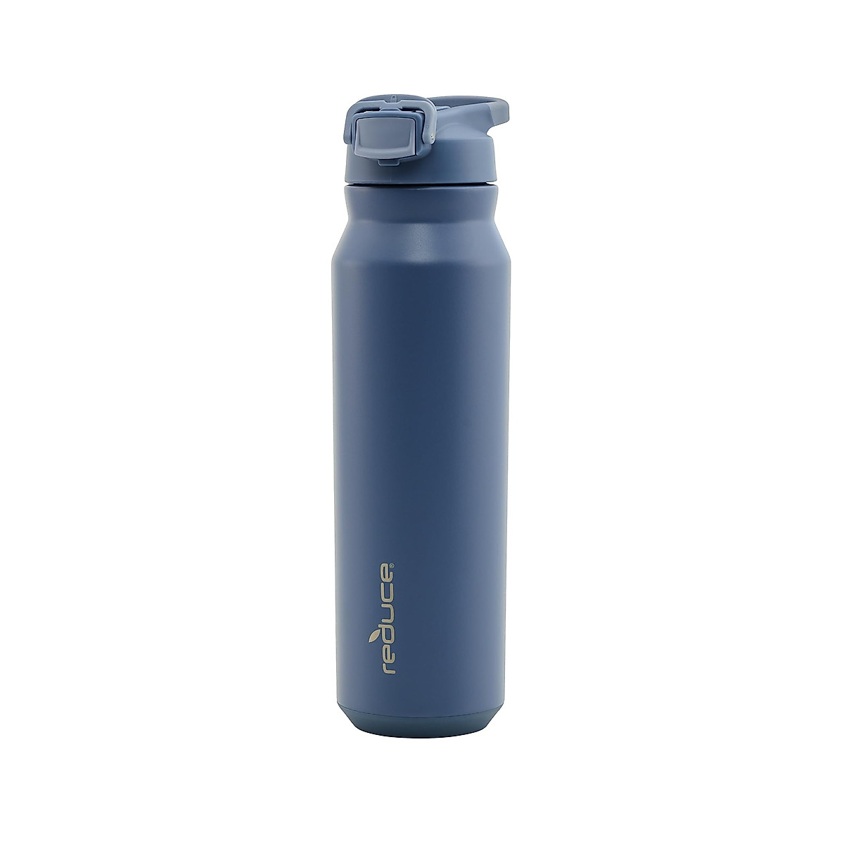REDUCE 32 oz Hydrate Pro Stainless Steel Insulated Water Bottle - Flip Top Leak-Proof Lid, Dishwasher Safe, BPA-Free, Dual Wall Vacuum, Keeps Drinks Cold for 48 Hrs, Cup Holder Friendly - Mineral Blue