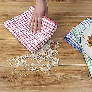 Oeleky Dish Towels for Kitchen 15x26 Inches, Pack of 8 Cotton Kitchen Towels for Drying Dishes, Absorbent Bar Mop Towels (Multi, 15x26 inches)