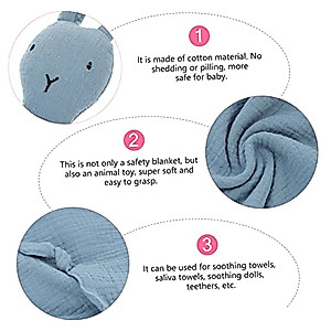 Plushes Pure Cotton Soothing Towel Baby Newborn Security Blankets for Cotton Baby Blankets Kids Blanket Cotton Blanket Muslin Animal Blanket Blue Baby Cotton Blanket Rabbit