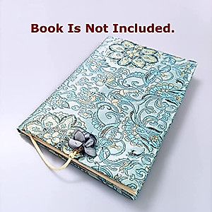 PUPUZAO Book Sleeve Cover ( Mysterious Totem )| Hard Books Cover A5(8-1/4''x 5-13/16'') for Paperback,Washable Fabric,Fits Thickness Adjustable