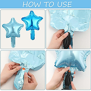 1st Birthday Decorations First Birthday Boy Backdrop 88 Pcs Blue Baby Boy First Party Supplies with Banner Foil Star Balloons Set for Baby Shower Party Decorations Supplies