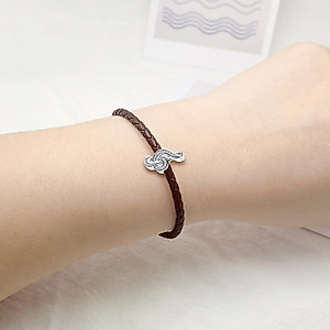 QeenseKc Treble Clef Music Cubic Zirconia Charm Bead for Pandora Charm Bracelet