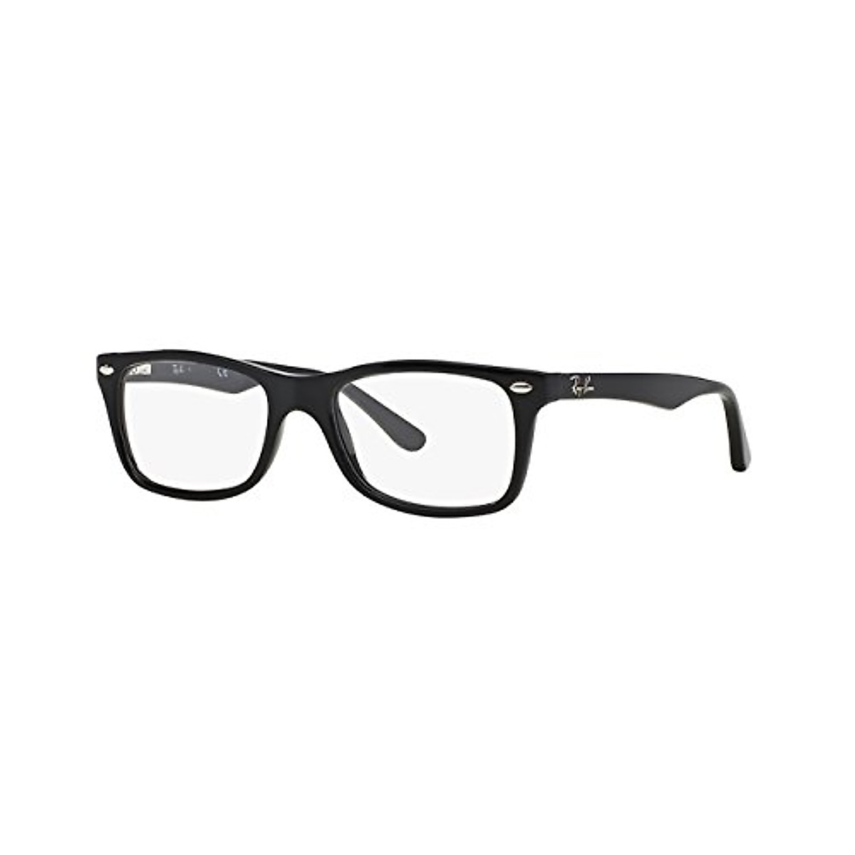 Ray-Ban RX5228 Square Prescription Eyeglass Frames, Black/Demo Lens, 53 mm