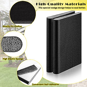 Door Corner Seals Exterior Door jamb Frame Seal Wedge Draft Stopper with Adhesive 10 Pack for Weather Stripping and Draft Protection Foam Corner Seal, Isolation of Noise(Black)