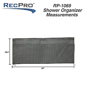 RecPro RV Shower Organizer 10" x 24" | RV Mesh Shower Caddy | Bath Organizer