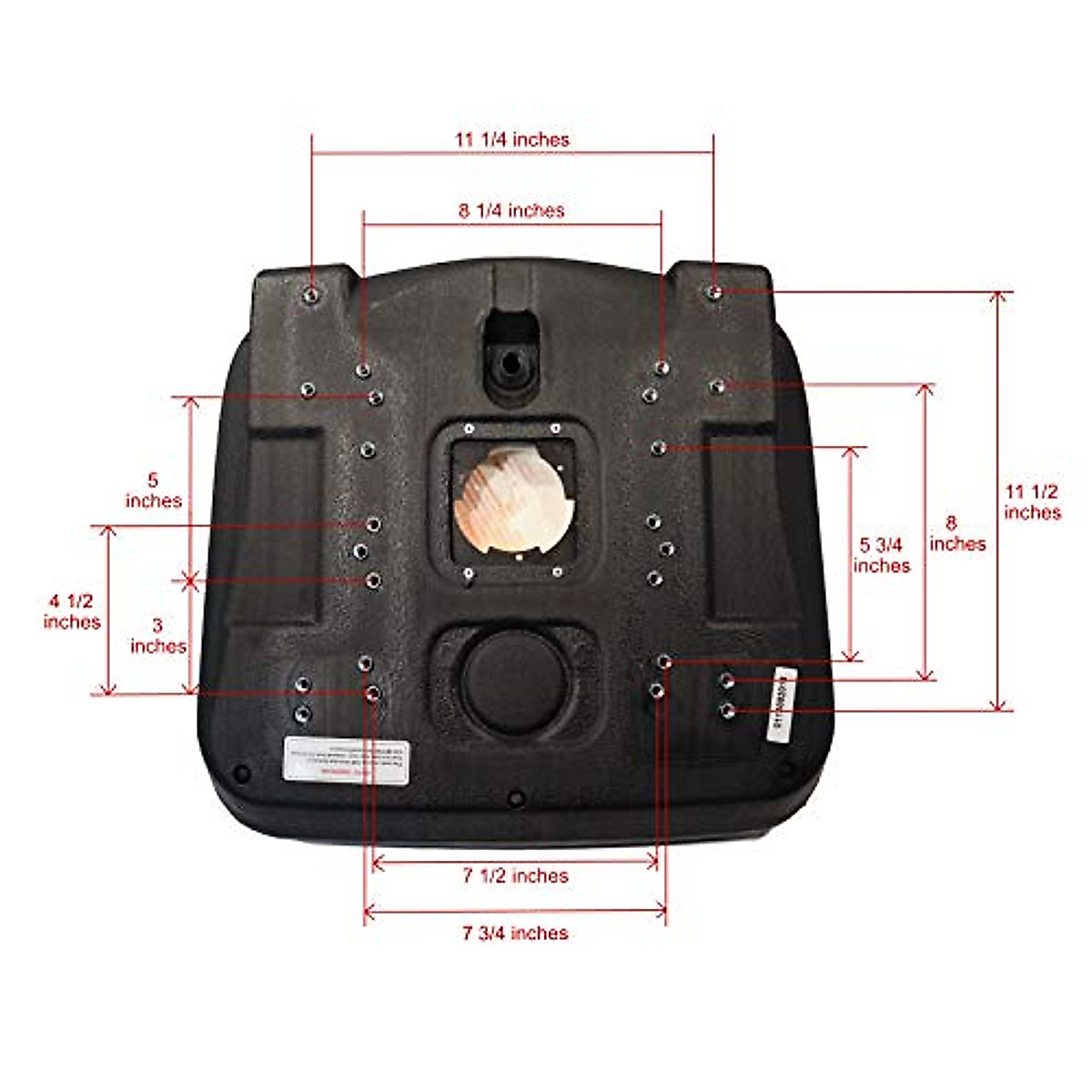 Lawn Mower, Garden Tractor UTV / ATV Seat Black High Back Vinyl Universal Mount B1LGT100BL