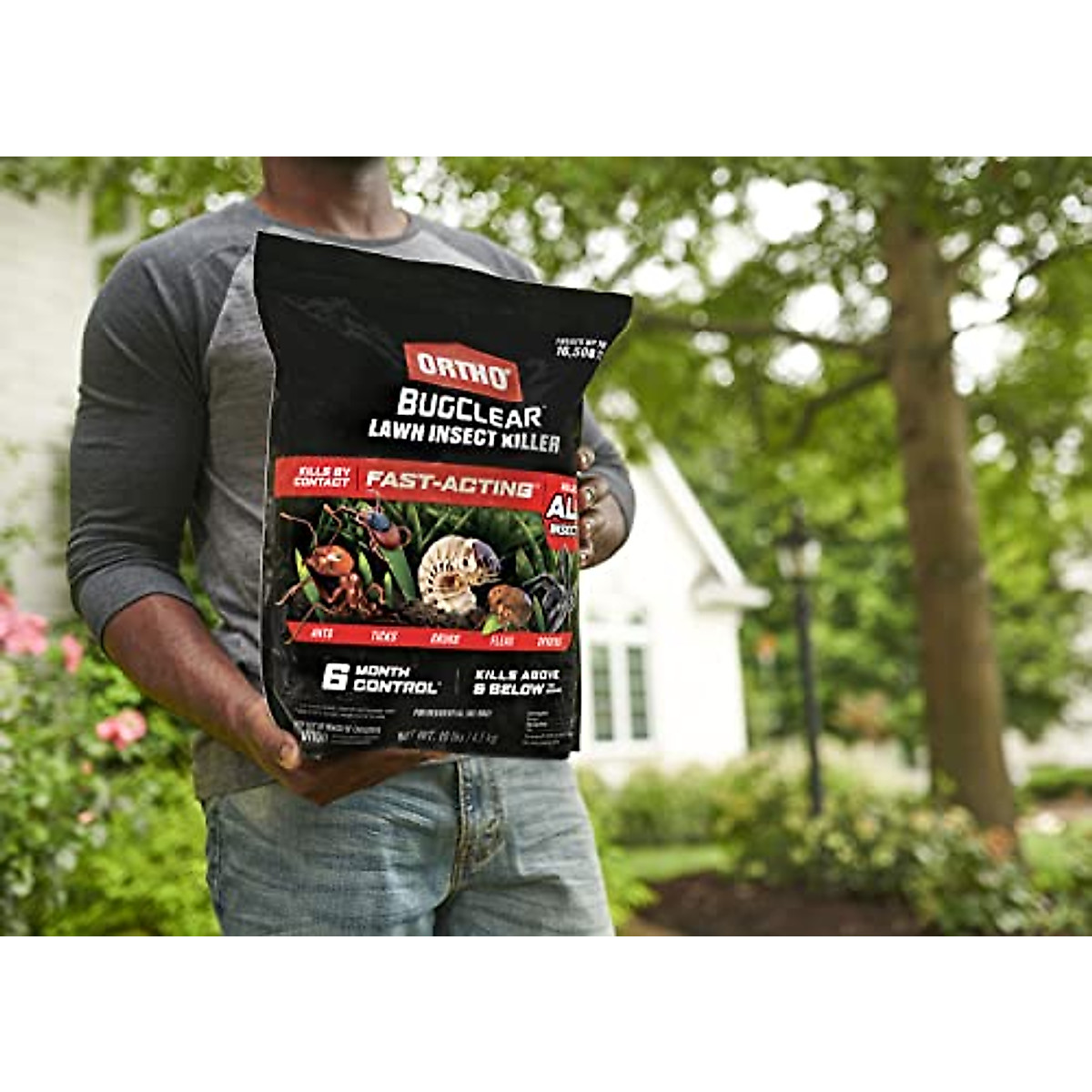 Ortho BugClear Lawn Insect Killer1: Treats up to 16,500 sq. ft., Protect Your Yard & Garden Against Ants, Spiders, Ticks, Armyworms, Fleas & Grubs, 10 lbs.