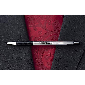 Zebra Pen F-Series Ballpoint Stainless Steel Pen Refill, Fine Point, 0.7mm, Black Ink, 2-Count