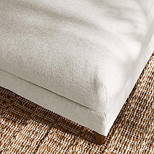 Modway EEI-6481-HEI Zoya Down Filled Overstuffed Ottoman, Ivory Fabric