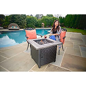 Endless Summer 30-in Black/Grey Tabletop Steel Propane Gas Fire Table