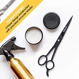 Equinox Professional Straight Edge Razor with 100 Single Derby Straight Razor Blades and Professional Hair Cutting Scissors