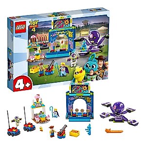 LEGO Juniors 10770 4+ Toy Story 4 Buzz and Woody’s Carnival Mania with Buzz Lightyear and Woody Minifigures, Multicolor