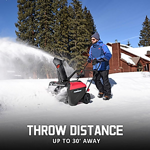 PowerSmart 21-Inch Corded Snow Blower, Electric Snowthrower with 15-Amp Motor, DB5021