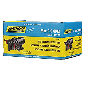 Seachoice Water Pressure System Pump, 2.9 GPM Max @ 41 PSI, 6.5 Ft. Max. Suction Lift, 12V DC