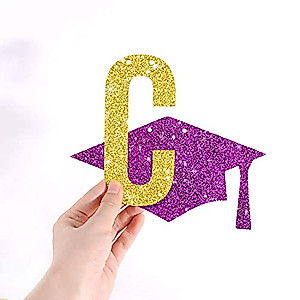 Graduation Decorations 2022 Purple Gold/Class of 2022 Graduation Banners,Graduation Party Decorations