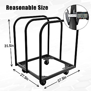 FAUENPEEY Folding Table Cart, 3 Pole Panel Cart With 4Inch Swivel Caster 8PCS Folding Table Storage Capacity Table Dolly With Gift-2PCS Straps And 4PCS EVA Mat To Store And Move Lumber,Box Etc.