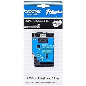 3/8" (9mm) Black on White TC Tape for Brother PT-III, PTIII Label Maker
