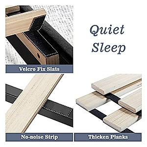 Allewie King Bed Frame/Velvet Upholstered Bed Frame with Vertical Channel Tufted Headboard/Strong Wooden Slats/Platform Bed Frame/Mattress Foundation/Box Spring Optional/Easy Assembly/Black