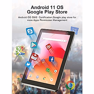 ATOZEE Android 11.0 Tablet, 7 Inch Tablets, Quad-Core 1.5GHz Processor, 32GB Storage, 2GB RAM, Dual Camera,1024 x 600 IPS HD Display Screen,128GB Expand, WiFi, BT, Black 7" Tablet.