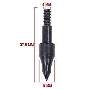 Cosmos 12 Pcs Screw-in Archery Bullet Points Arrow Tips Archery Target Practice Hunting Arrow Points for Recurve, Compound Bow, Crossbow, 100 Grain Each