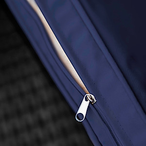 Nestl Wicker Outdoor Furniture Set - 3 Piece Patio Bistro Set (Grey/Navy)