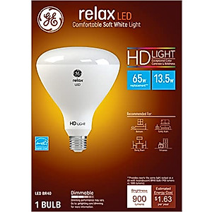 GE Lighting Relax HD Soft White 65W BR40 (1-Pack)