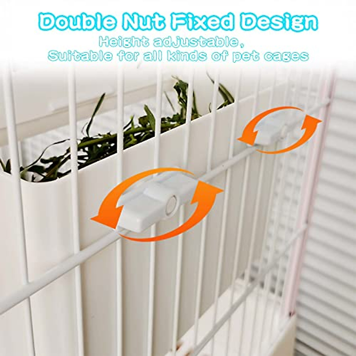 kathson Rabbit Hay Feeder Bunny Food Dispenser Alfalfa Grass Manger Holder Less Wasted for Guinea Pig Chinchilla Ferret