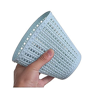 HOIRIX 2Pack Mini Wastebasket Round Plastic Small Desktop Trash Can Garbage Bin for Bathrooms,Kitchens, Home Offices (Color : Pink, Size : 2Pack)