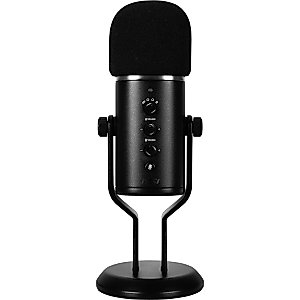 MSI IMMERSE GV60 Streaming Microphone (USB Type-C Interface and 3.5mm Aux, for Professional Applications with Intuituve Control in 4 Modes: Stereo, Omnidirectional, Cardioid and Bidirectional)