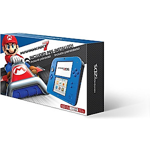 Nintendo 2DS 2 Items Bundle:Nintendo 2DS-Electric Blue 2 w/Mario Kart 7 Console and USB Sync Charge USB Cable