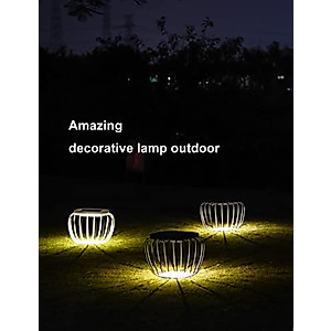 WEILAILUX 16-inch Solar Outdoor Floor Lamp Waterproof, LED Round Cube Chair Light Seat Stool Side Table, Accent Ambient Decorative Lighting for Home Hotel Lawn Patio Garden, White (3000K + 6000K)