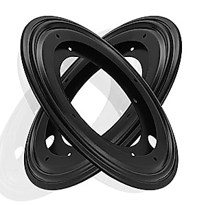 High-PQ 4 Packs 12'' Lazy Susan Hardware, 5/16''Thick Turntable Bearing Swivel Pate for 360° Rotating Table, Book Case, Serving Tray, Corner Shelves, Kitchen, DVD Tower, Shoe Rack, Black