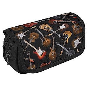 Supdreamc Polyester Pencils Holder With Zipper, One Pocket Pencil Pouch Bag For Office Supply Accessories For Artist, for Guitars Art Storage Pouch