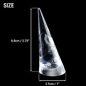 IFAMIO 4 Pack Acrylic Ring Cone Stand Single Ring Display Holder Cone Shape Ring Display Support Ring Rack Ring Holder Jewelry Display Stand DIY Acrylic Cone