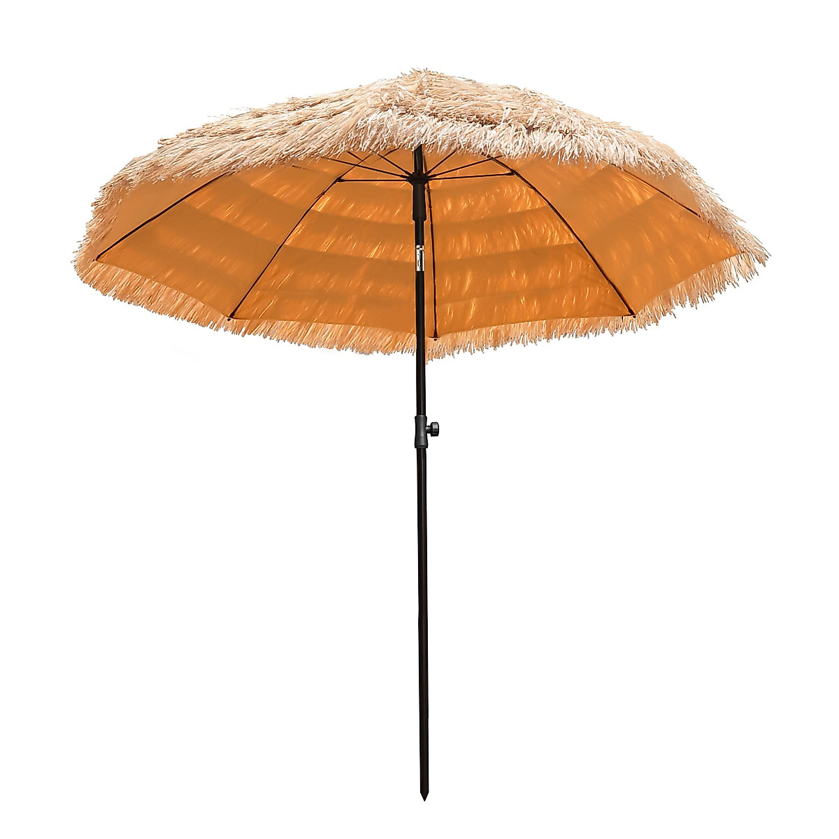 Funsite 6.5ft Tiki Umbrella Outdoor Patio Umbrellas with Tilt Hawaiian Tropical Palapa Beach Umbrella, UPF 50+ Thatch Hut Umbrella for Patio Backyard Pool