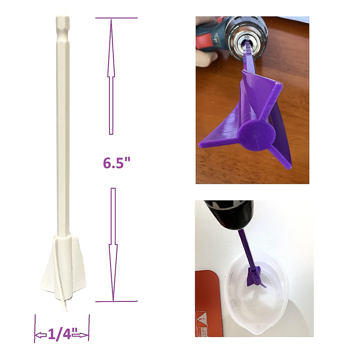 Epoxy Mixer Attachment for Drill Reusable Paint Mixer for Drill Resin Mixer Paint Stirrers Drill mixer Drill Attachment For Resin Molds Mixing (16)