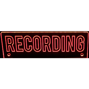 Recording Home Studio Court Room in Session Ceiling, Desk, or Flat to the Wall Mount Acrylic Lighted Edge Lit Sign Light Up Plaque Mirr 11"-21" 15-30 Leds 9 Foot Cord Made in the USA 10325 1363