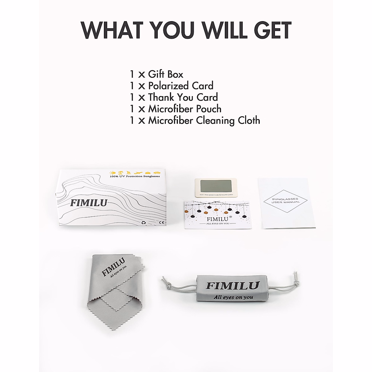 FIMILU 2 Pack Polarized Sunglasses for Women UV400 Protection Classic Cute Retro Designer Style Aesthetic Accessories