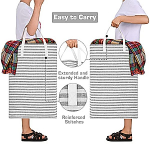 MecTo 72L Collapsible Laundry Hamper Freestanding Laundry Basket with Easy Carry Long Handles, Foldable Clothes Hamper Storage Basket for Bathroom Bedroom Dorm, Grey