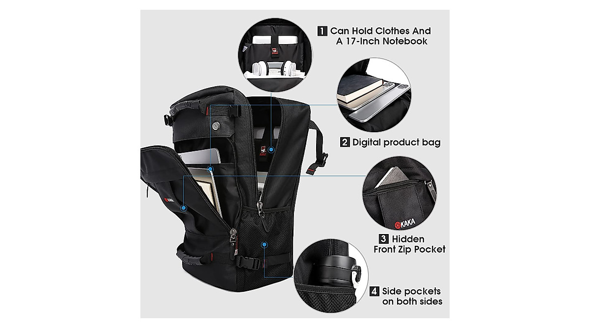 KAKA Travel Backpack - Stylish, Water-Resistant & Versatile