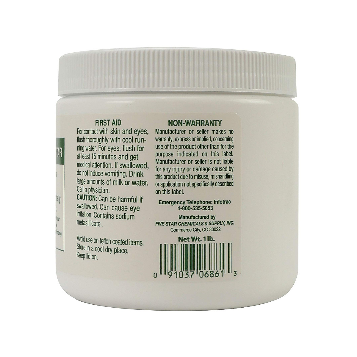 Five Star PBW - 1 lbs - Non-Caustic Alkaline Cleaner, White - pbw1