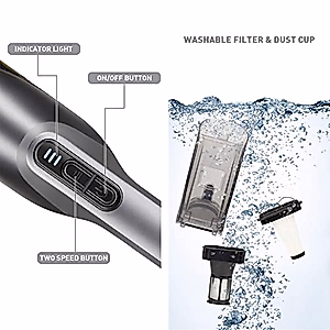 BOOMBLACK Handheld Vacuum Cordless 13Kpa, Hand Vacuum Cleaner Rechargeable with Charging Dock,Single Touch Empty, 1.4LB Lightweight for Deep Cleaning Hard Floor Carpet Car Pet